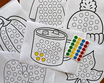 Dot Sticker Activity, Toddler Craft, Fine Motor Skills, Printable ...