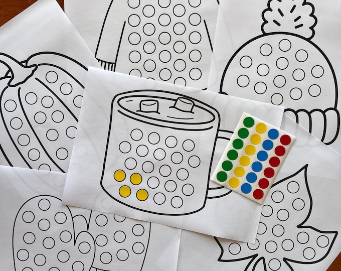 Dot Sticker Activity, Toddler Craft, Fine Motor Skills, Printable ...