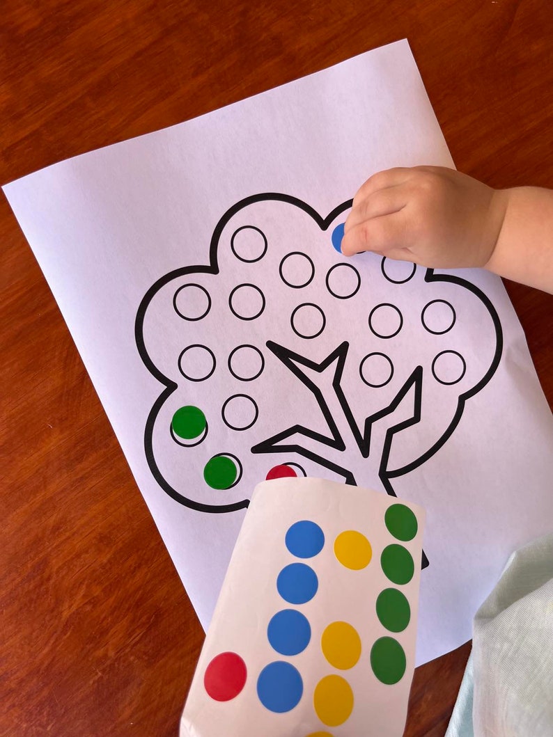 Dot Sticker Activity, Toddler Craft, Fine Motor Skills, Printable ...