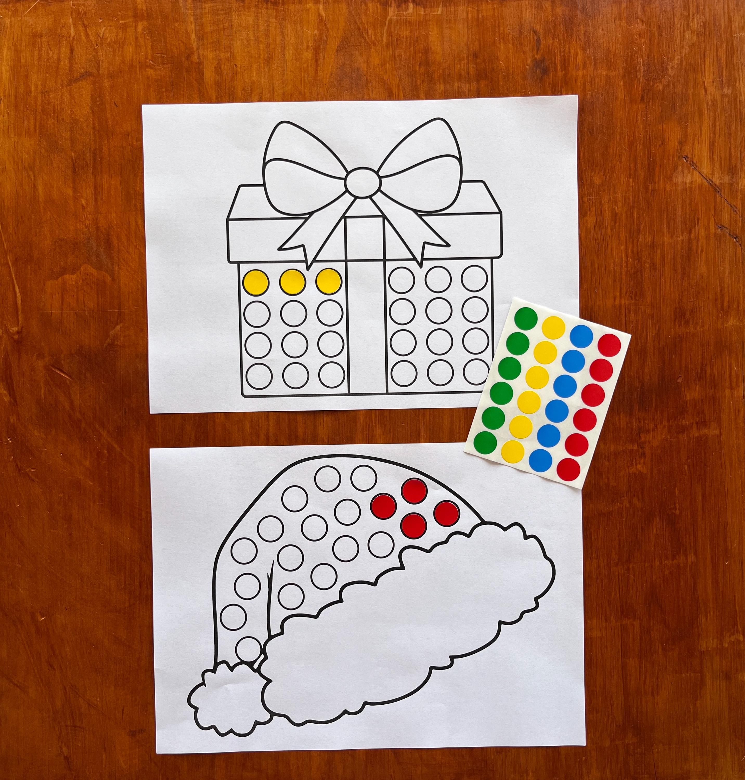 Dot Sticker Activity, Christmas, Toddler Craft, Fine Motor Skills ...