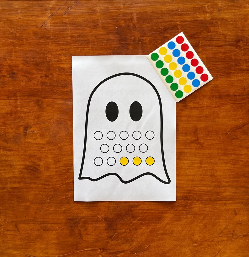 Halloween, Dot Sticker Activity, Toddler Craft, Fine Motor Skills ...