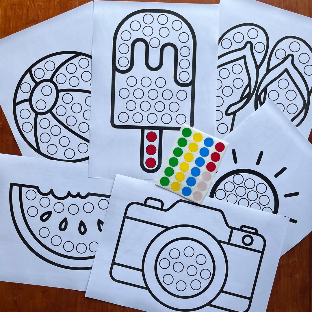 Dot Sticker Activity, Toddler Craft, Fine Motor Skills, Printable ...