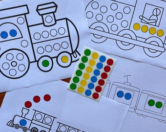 Dot Sticker Activity, Toddler Craft, Fine Motor Skills, Printable ...