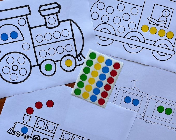 Dot Sticker Activity, Toddler Craft, Fine Motor Skills, Printable ...