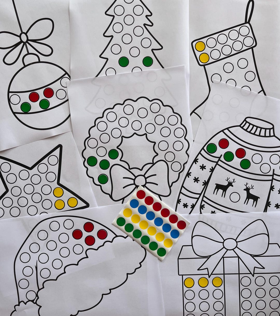Dot Sticker Activity, Christmas, Toddler Craft, Fine Motor Skills ...