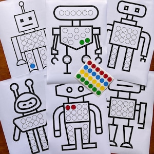 Dot Sticker Activity, Toddler Craft, Fine Motor Skills, Printable ...