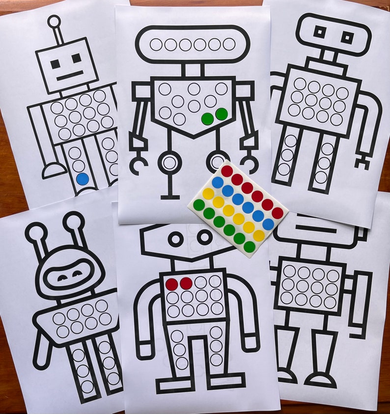 Dot Sticker Activity, Toddler Craft, Fine Motor Skills, Printable ...