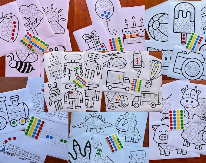 Dot Sticker Activity, Toddler Craft, Fine Motor Skills, Printable ...