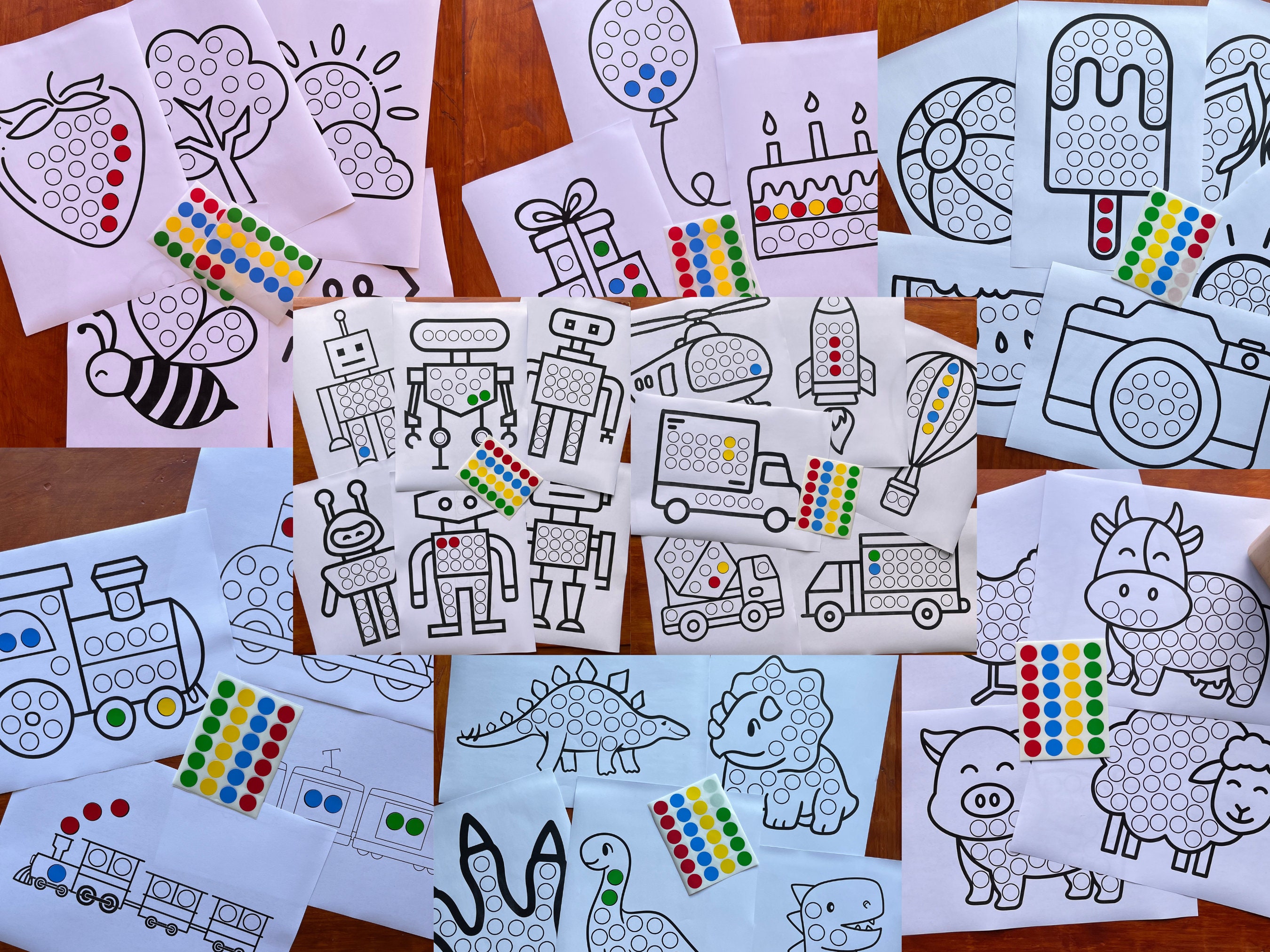 Bundle Dot Sticker Activity, Toddler Craft, Fine Motor Skills ...