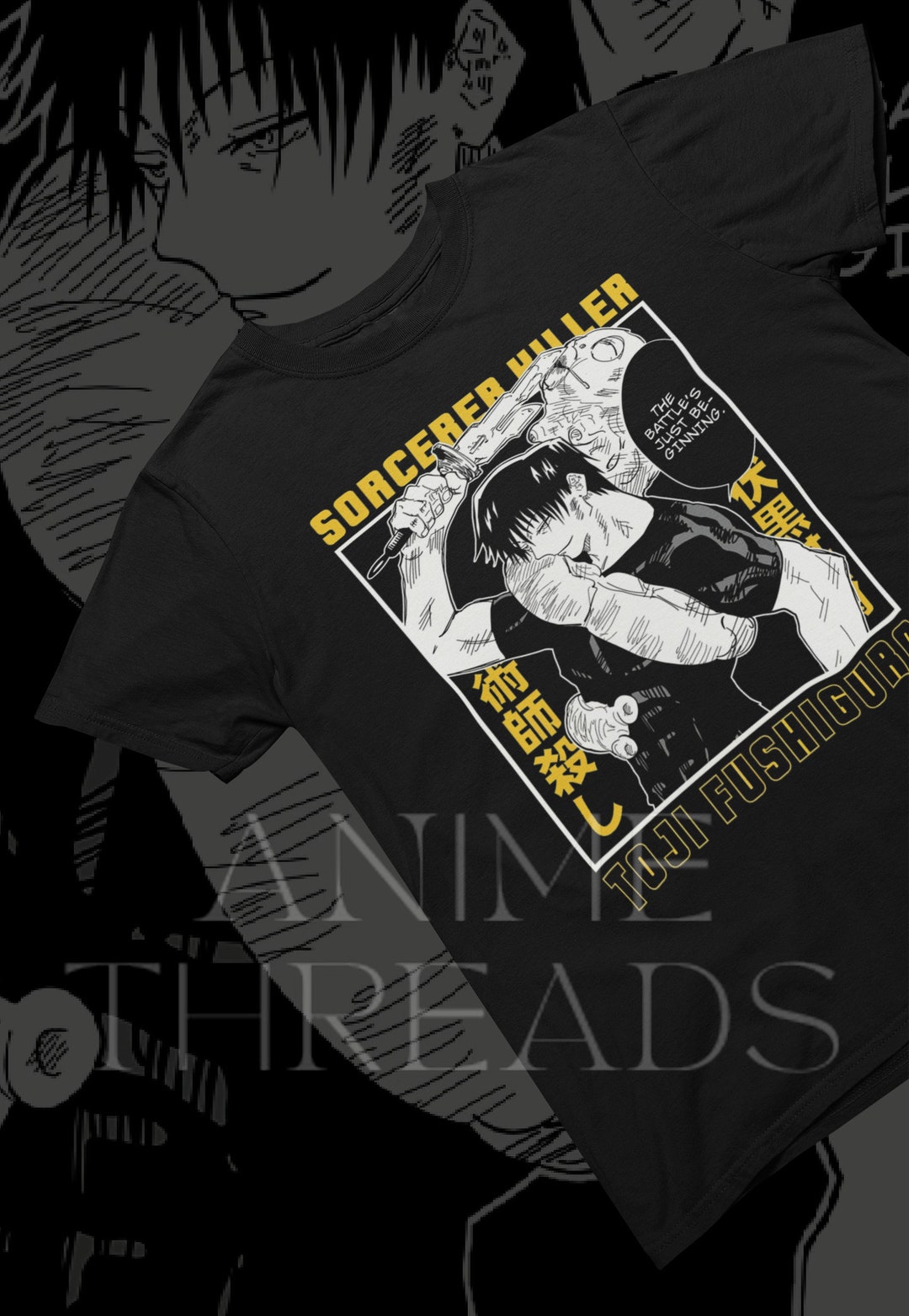 Toji Fushiguro Anime Shirt Jujutsu Anime JJK Merch Premium - Etsy