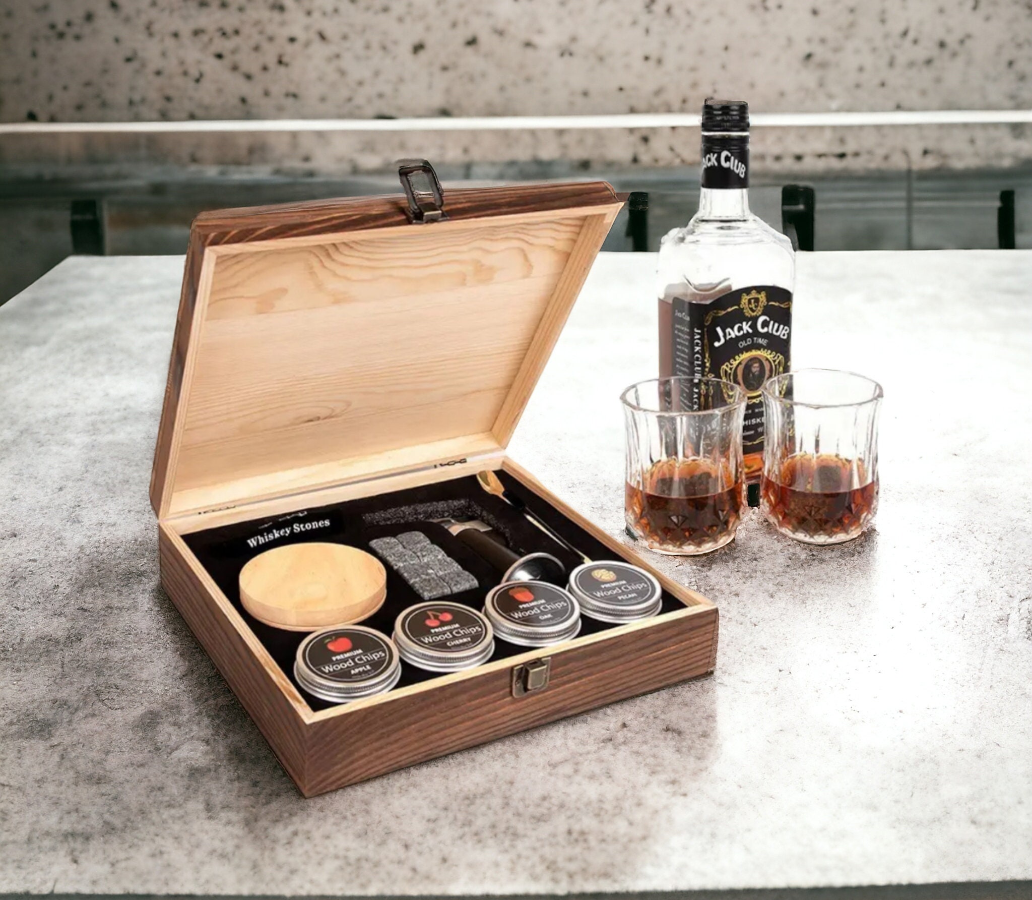 Personalized Cocktail Smoker Kit With Torch 4 Flavors Wood Chips ...