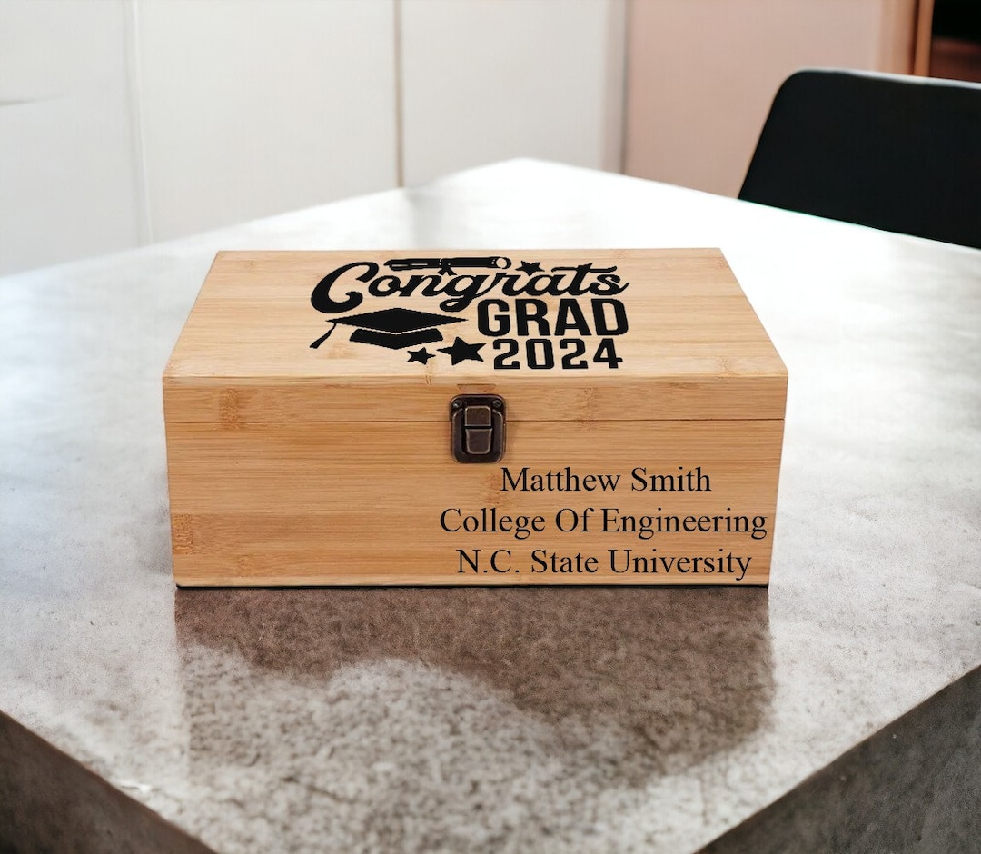 Personalized Graduation Keepsake Box Personalized Graduation Memory Box ...