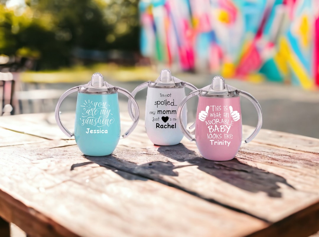 Engraved Sippy Cup Personalized Sippy Cup Baby Bottle Insulated Sippy ...