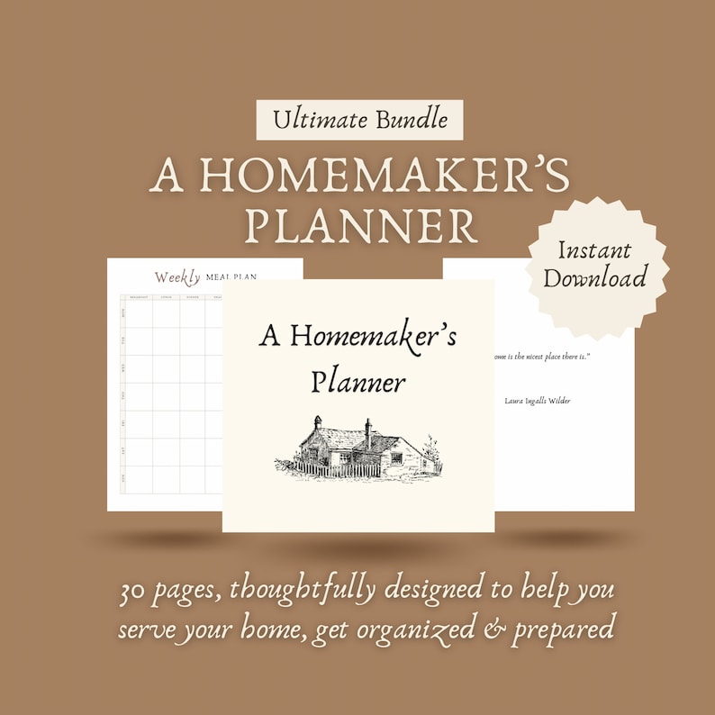 A Homemaker's Planner/homemaker Tracker/homesteading Planner/home ...