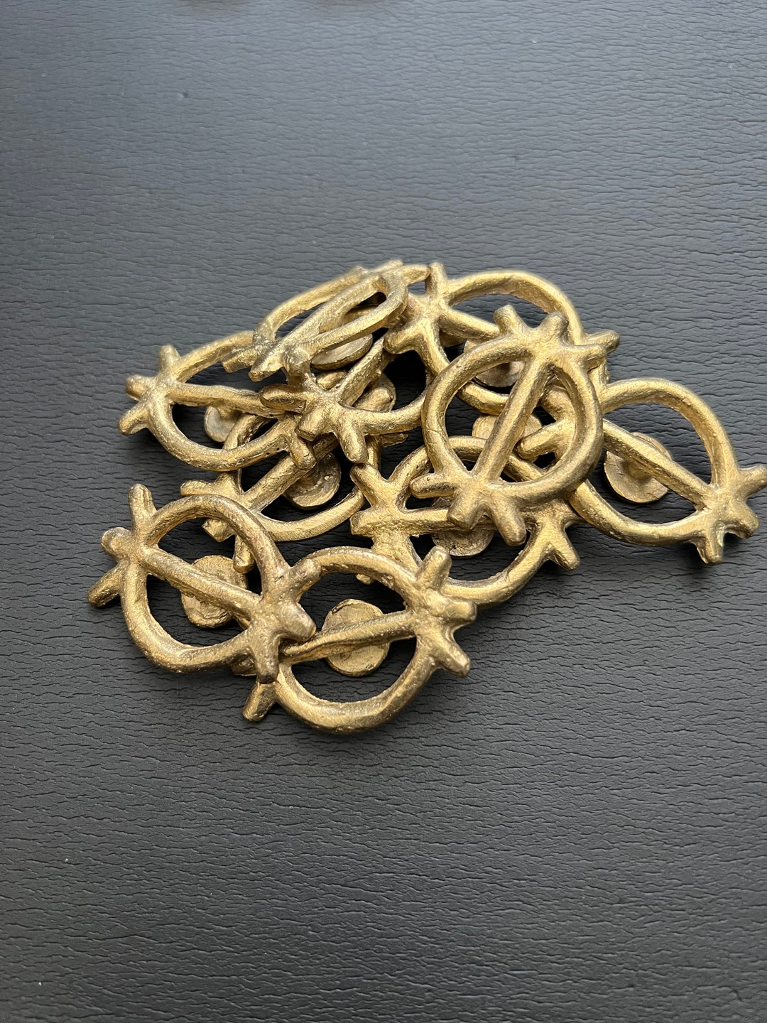 Turtle / African Ghanaian Brass Gold Croc Charms Jibbitz for - Etsy