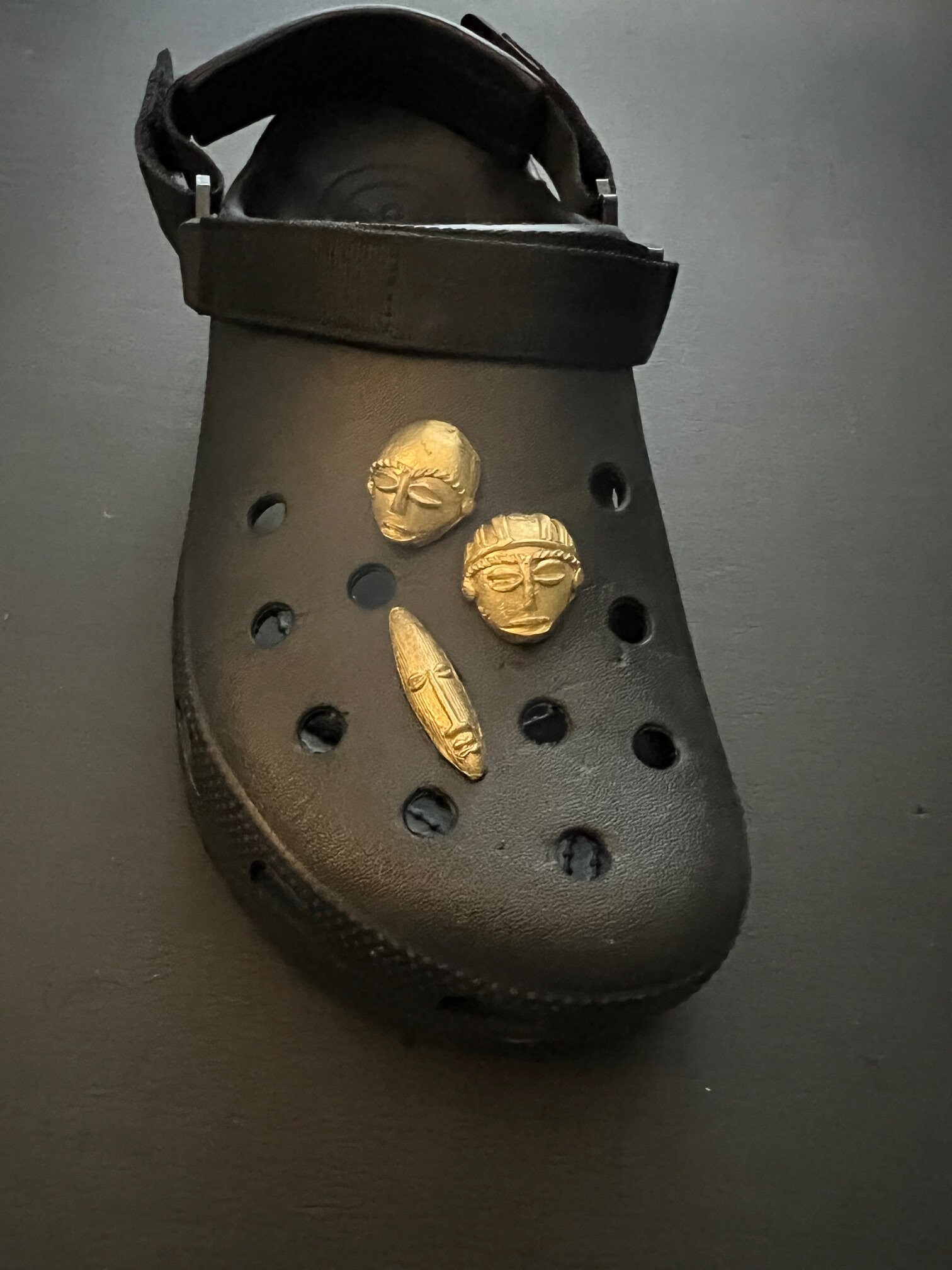 Mask bald / African Ghanaian Brass Croc Charms Jibbitz for - Etsy