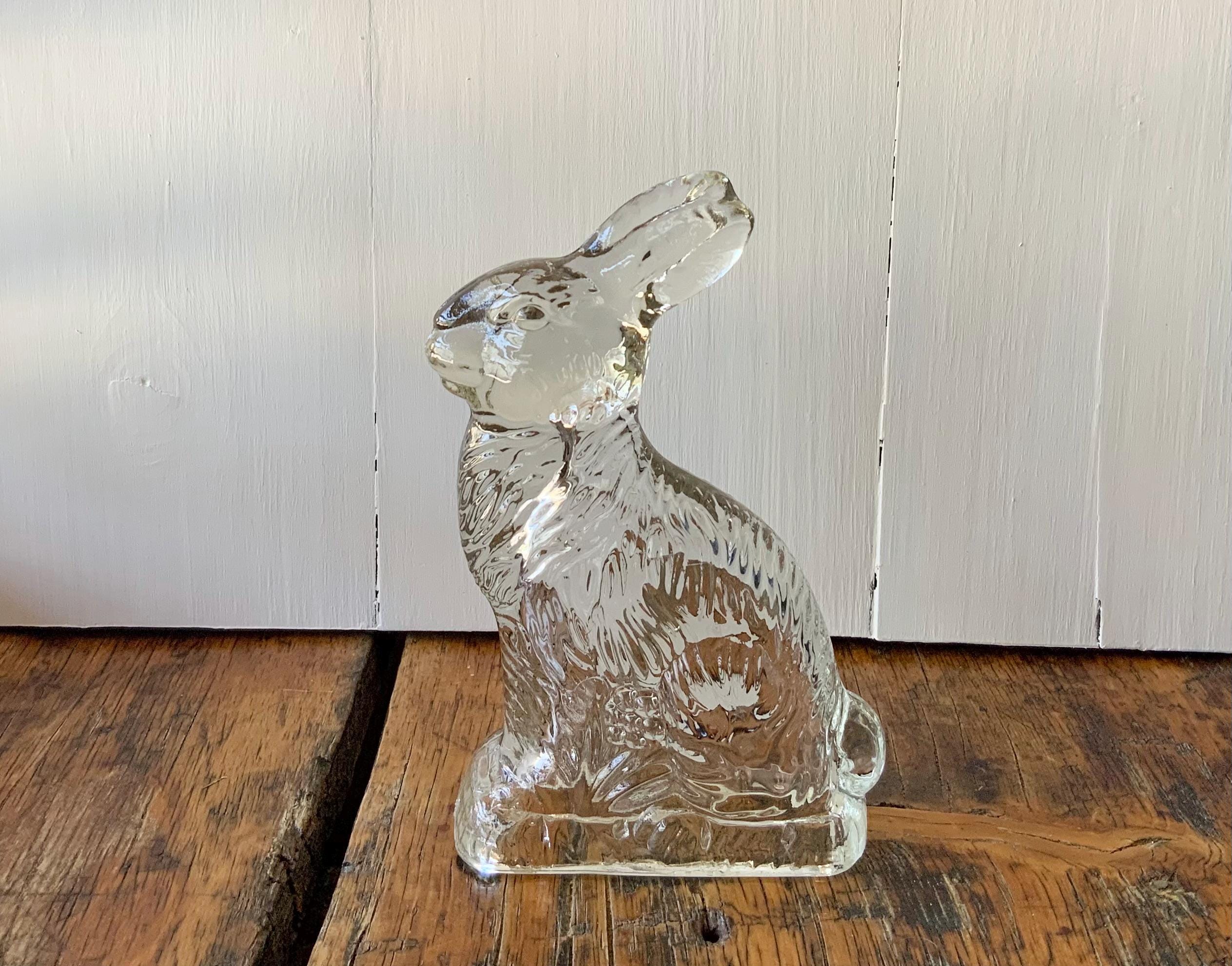 Vintage J.H. Millstein Molded Glass Rabbit 1940’s Candy Container ...