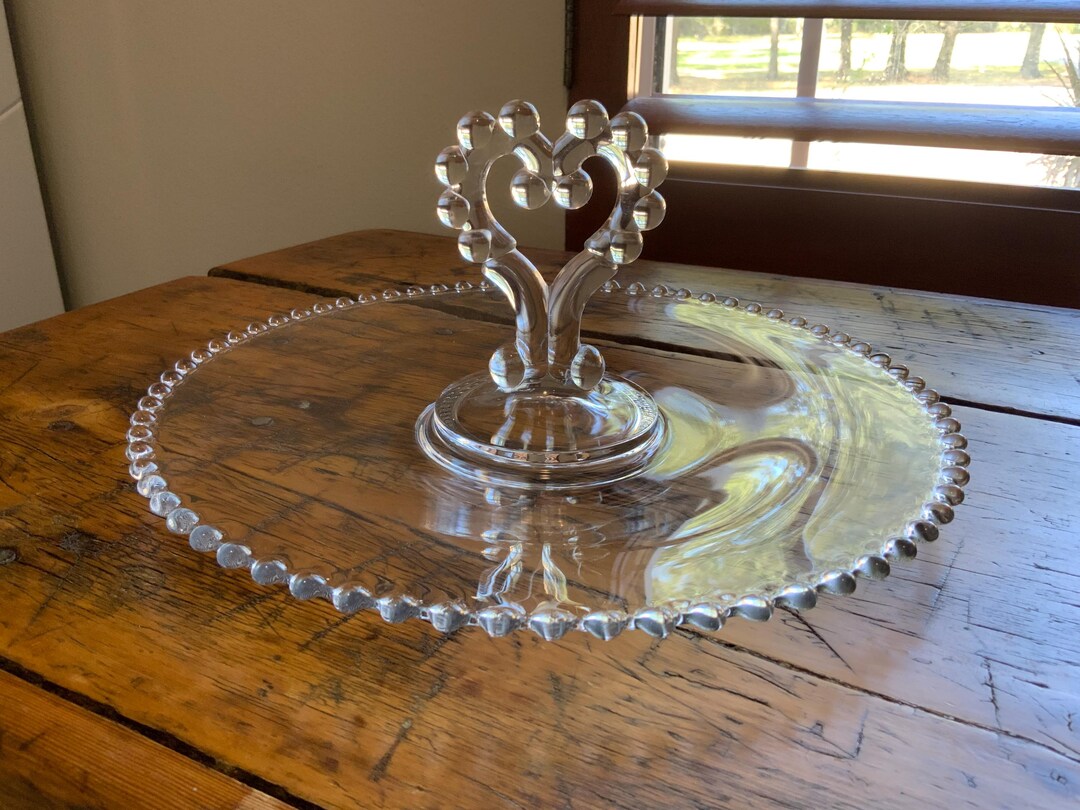 Vintage Imperial Glass Candlewick Pastry Tidbit Tray - Etsy