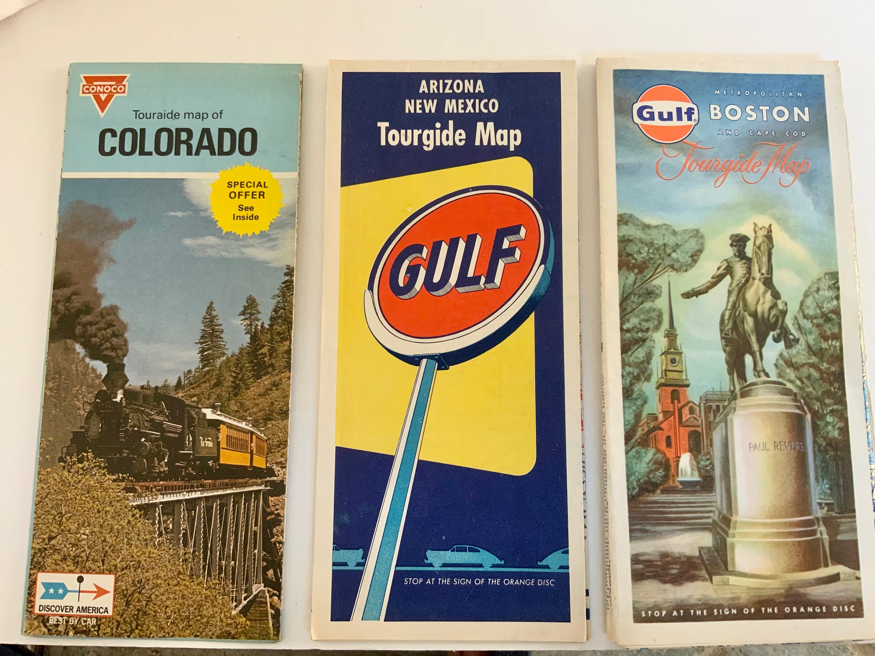 Vintage Gulf Oil Conoco Tourgide Touraide Map - Etsy