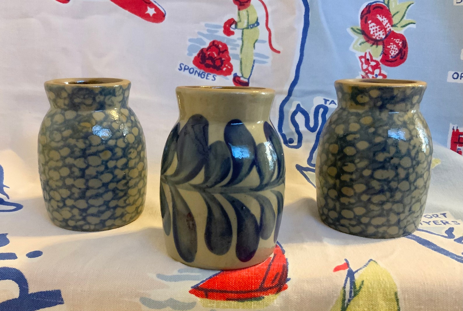 Vintage Beaumont Bros. Pottery BBP Set of 3 Mini Crocks/vases - Etsy