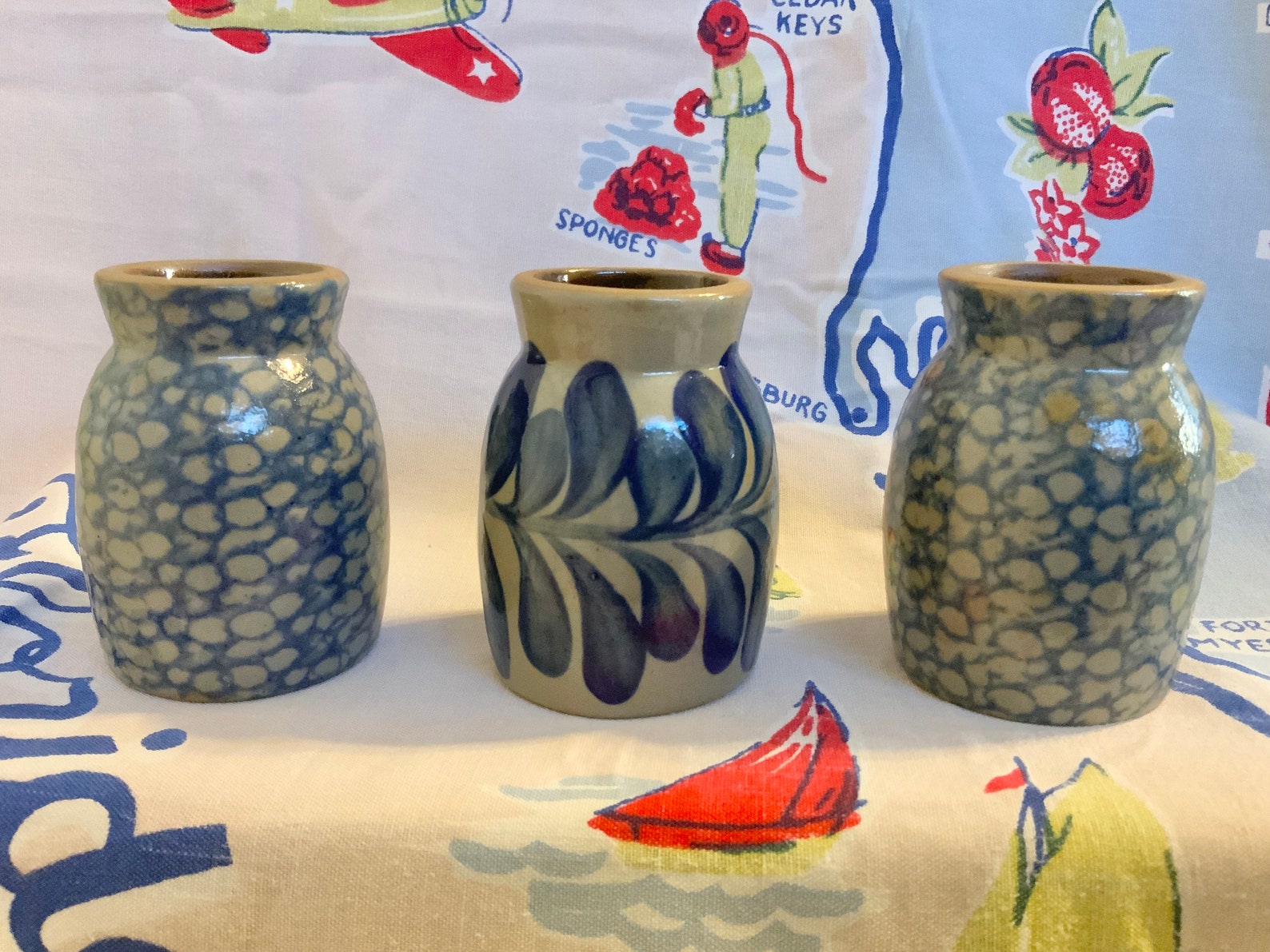 Vintage Beaumont Bros. Pottery BBP Set of 3 Mini Crocks/vases - Etsy