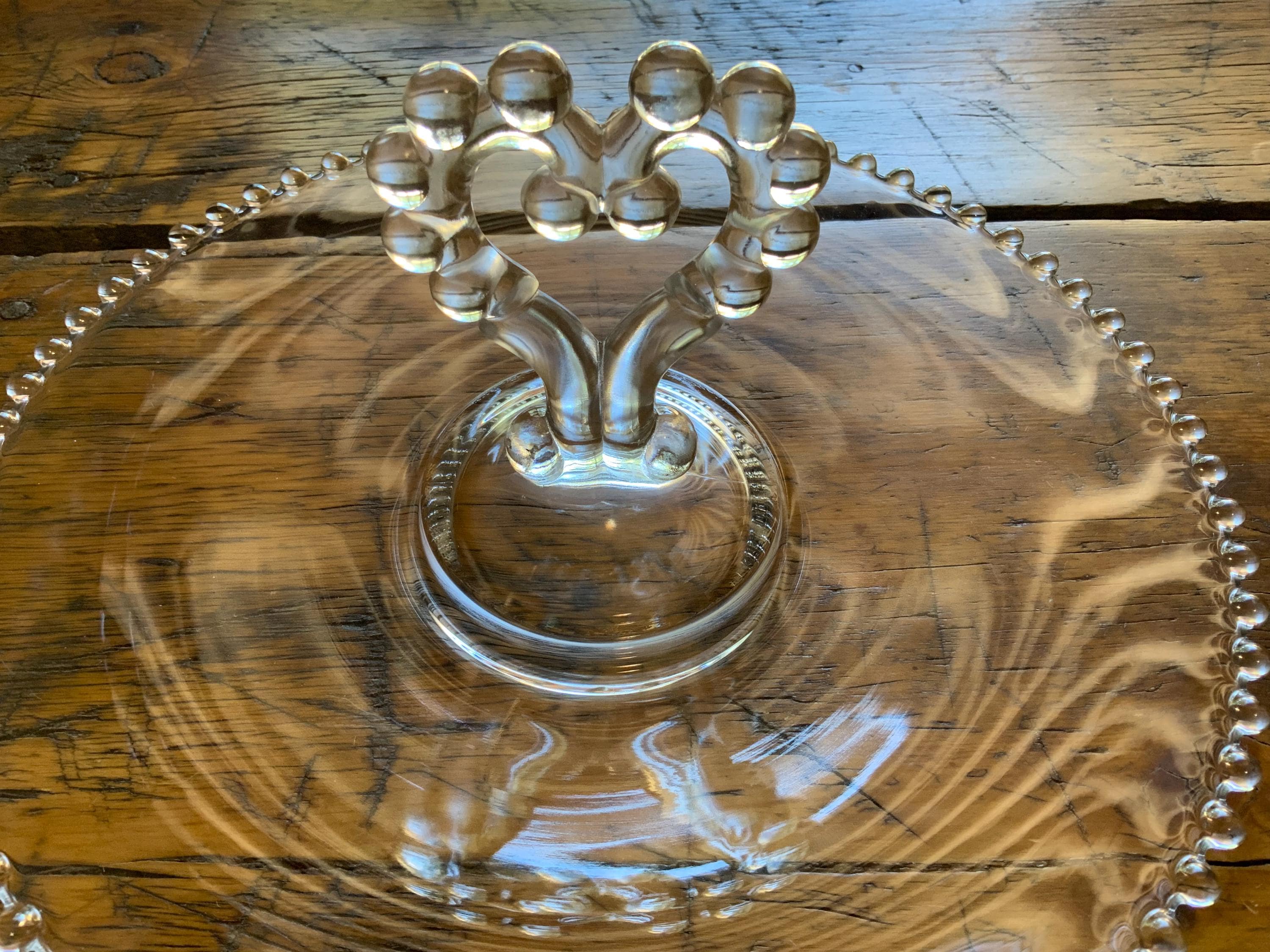 Vintage Imperial Glass Candlewick Pastry Tidbit Tray - Etsy