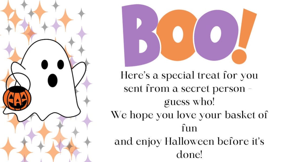 Boo Basket Gift Tag - Etsy