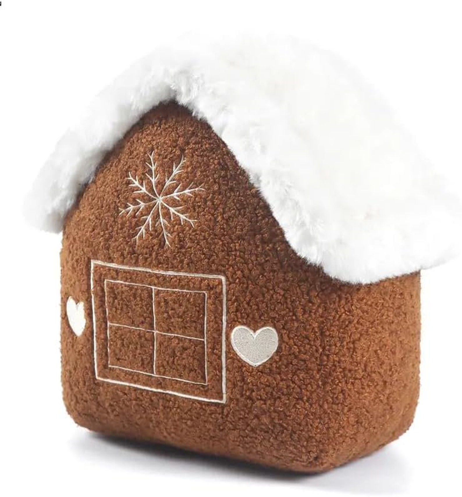 Gingerbread House Plush Sherpa Cushion Pillow Merry Christmas Winter ...