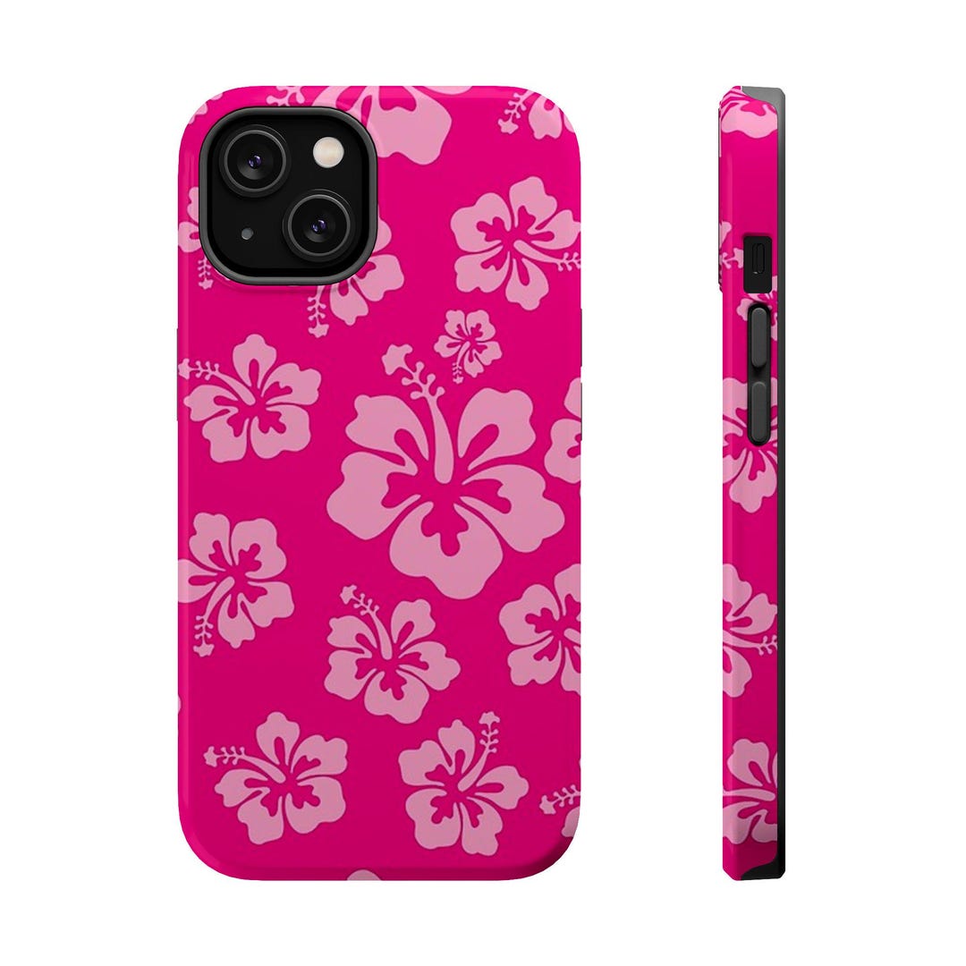 Pink Hibiscus Flower Magsafe® Case for iPhone 13/13 Pro/14/14 Pro/15/15 ...
