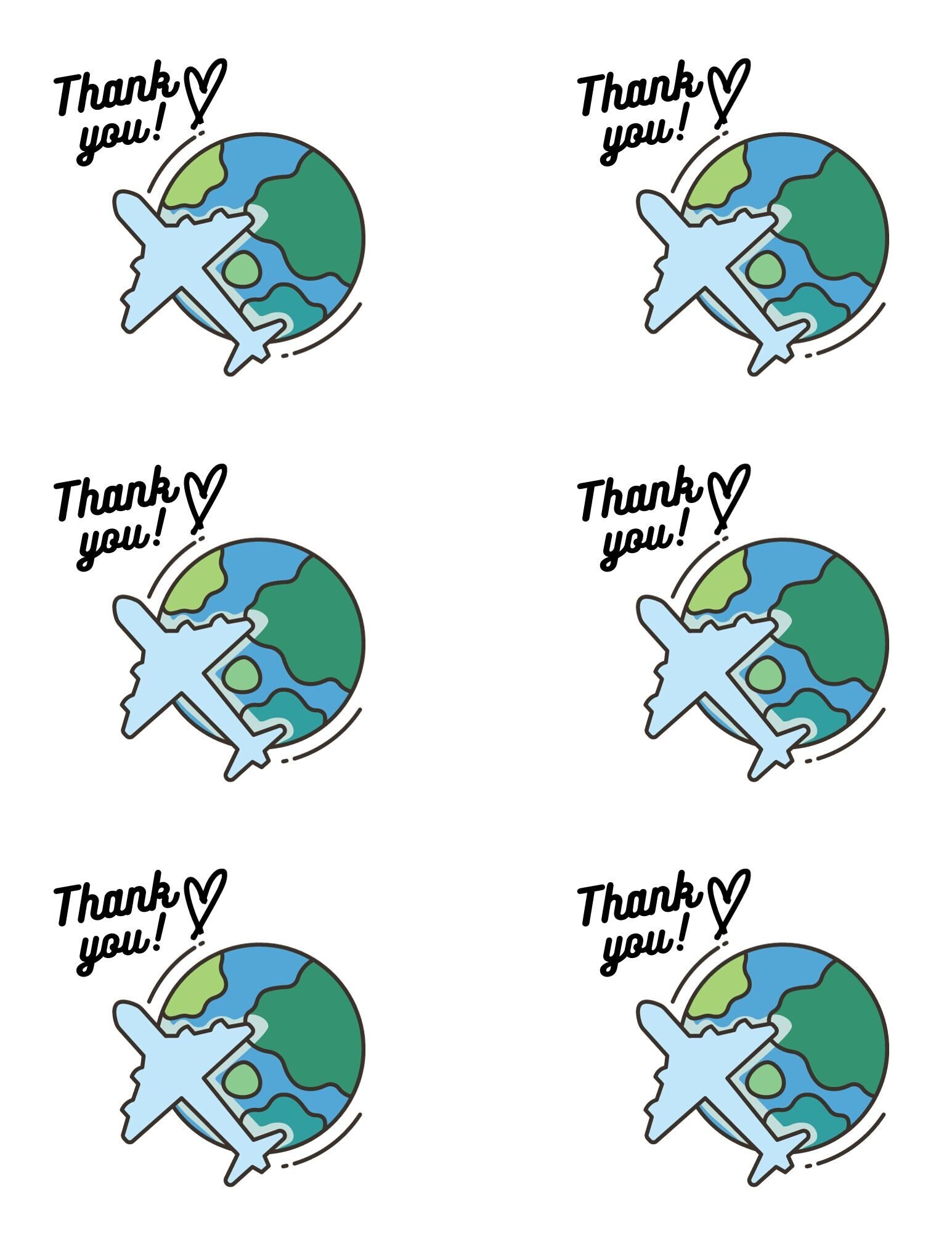 Airline Crew Thank You Cards - Etsy