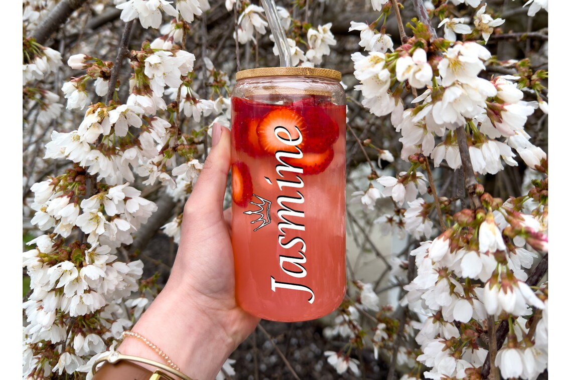Cute Personalized Cold Brew Iced Coffee Cup Custom Housewarming Bamboo ...