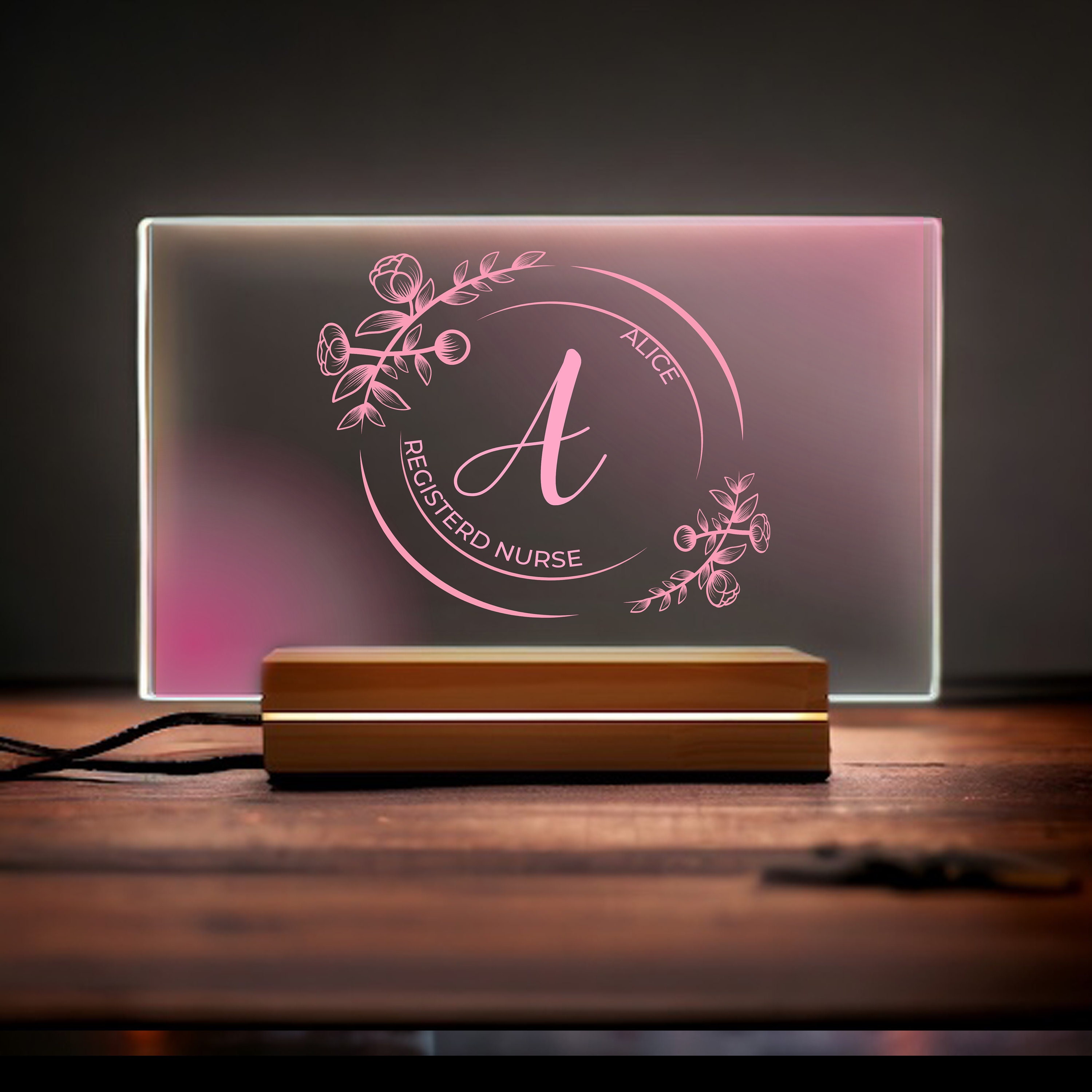 Personalized Acrylic Desktop Name Plate for Teacher, New Job ...
