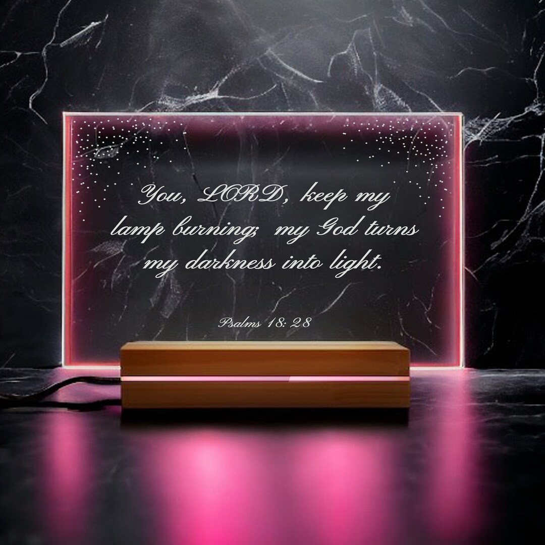 Decorative Christian Led Acrylic Bible Verse Night Light Encouraging ...