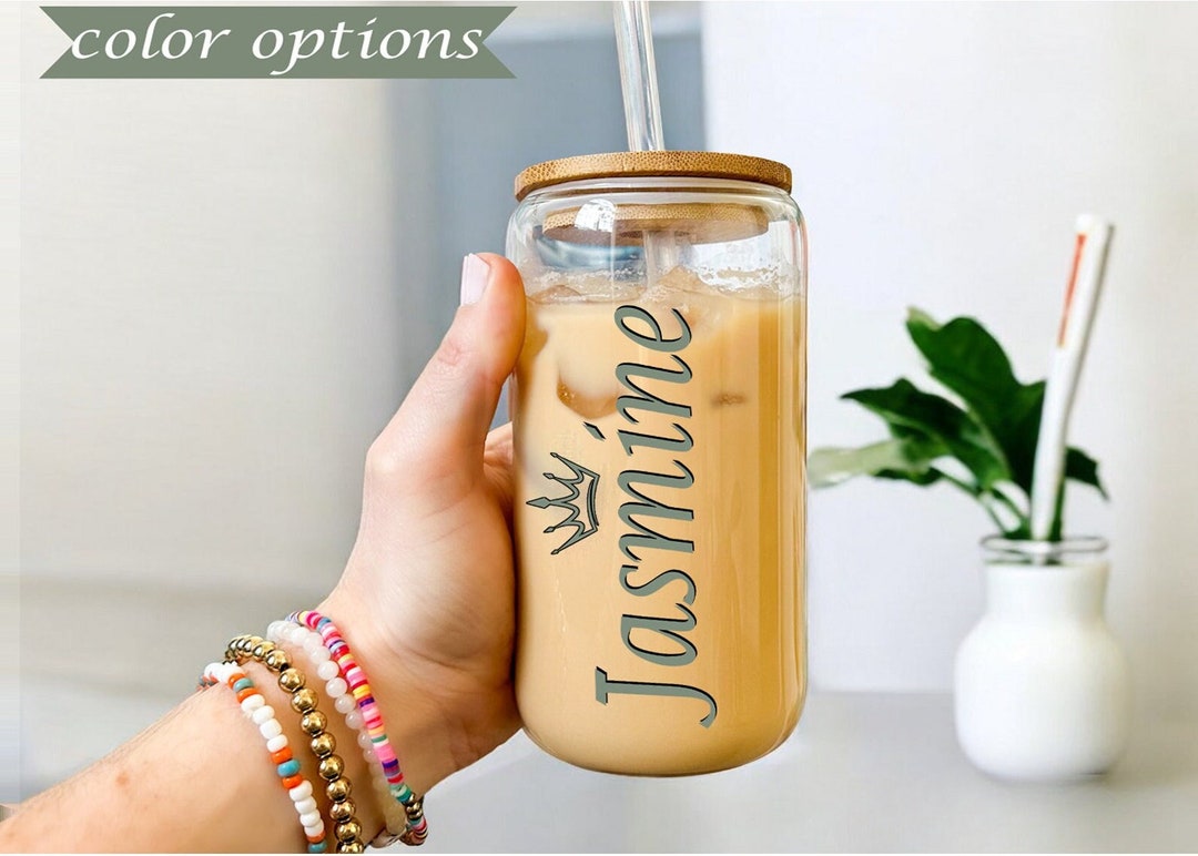 Cute Personalized Cold Brew Iced Coffee Cup Custom Housewarming Bamboo ...