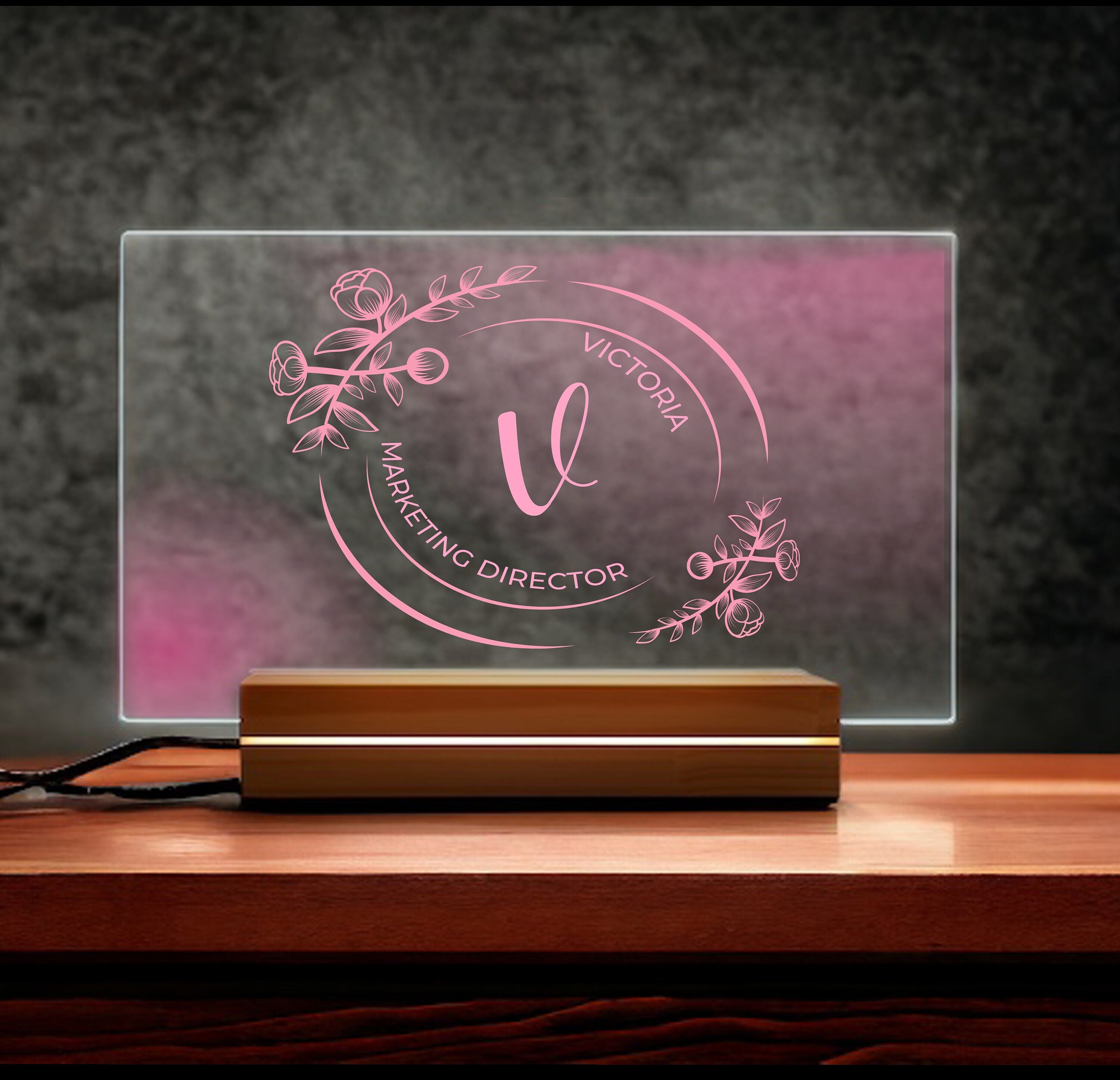 Personalized Acrylic Desktop Name Plate for Teacher, New Job ...