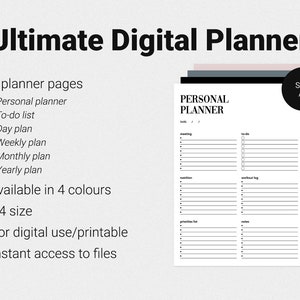 2024 Ultimate Digital Planner | Printable PDF | 6 Digital Planner Pages ...
