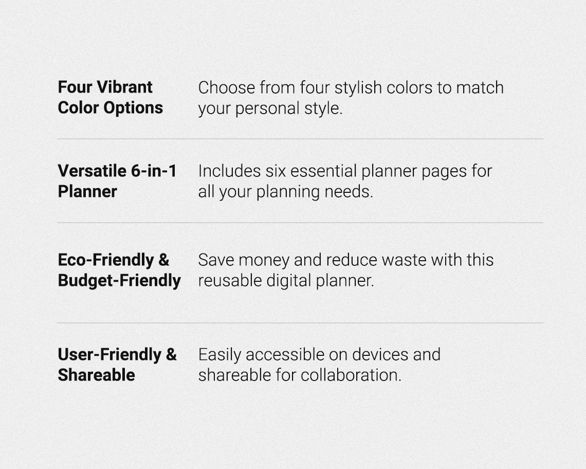 2024 Ultimate Digital Planner | Printable PDF | 6 Digital Planner Pages ...