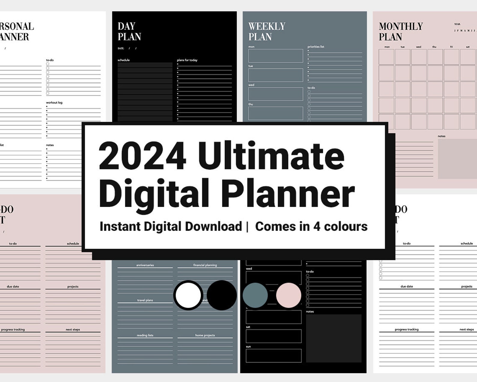 2024 Ultimate Digital Planner Printable PDF 6 Digital Planner Pages - Etsy