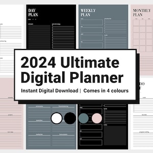 2024 Ultimate Digital Planner | Printable PDF | 6 Digital Planner Pages ...