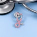 Pink Stethoscope Pin, Handmade Medical Accessory, Nurse Gift, Doctor ...