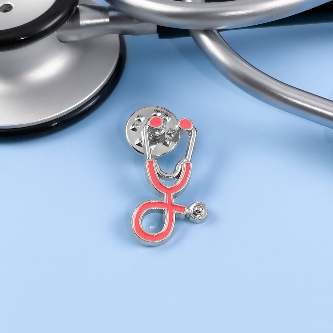 Coral Stethoscope Pin, Medical Professional Gift, Nurse Doctor ...