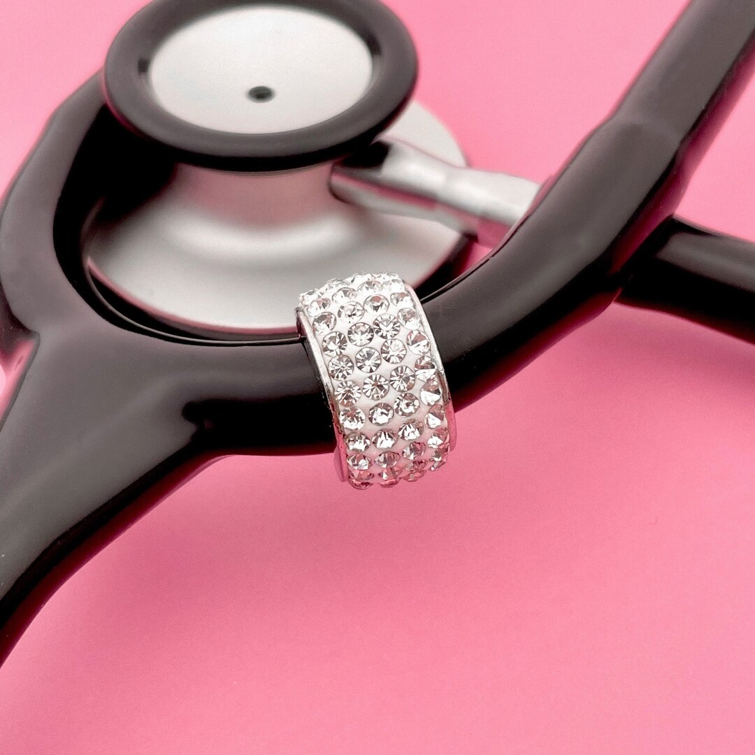Bedazzled Stethoscope Charm, Custom Medical Accessory, Handmade Nurse ...