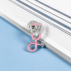 Pink Stethoscope Pin, Handmade Medical Accessory, Nurse Gift, Doctor ...
