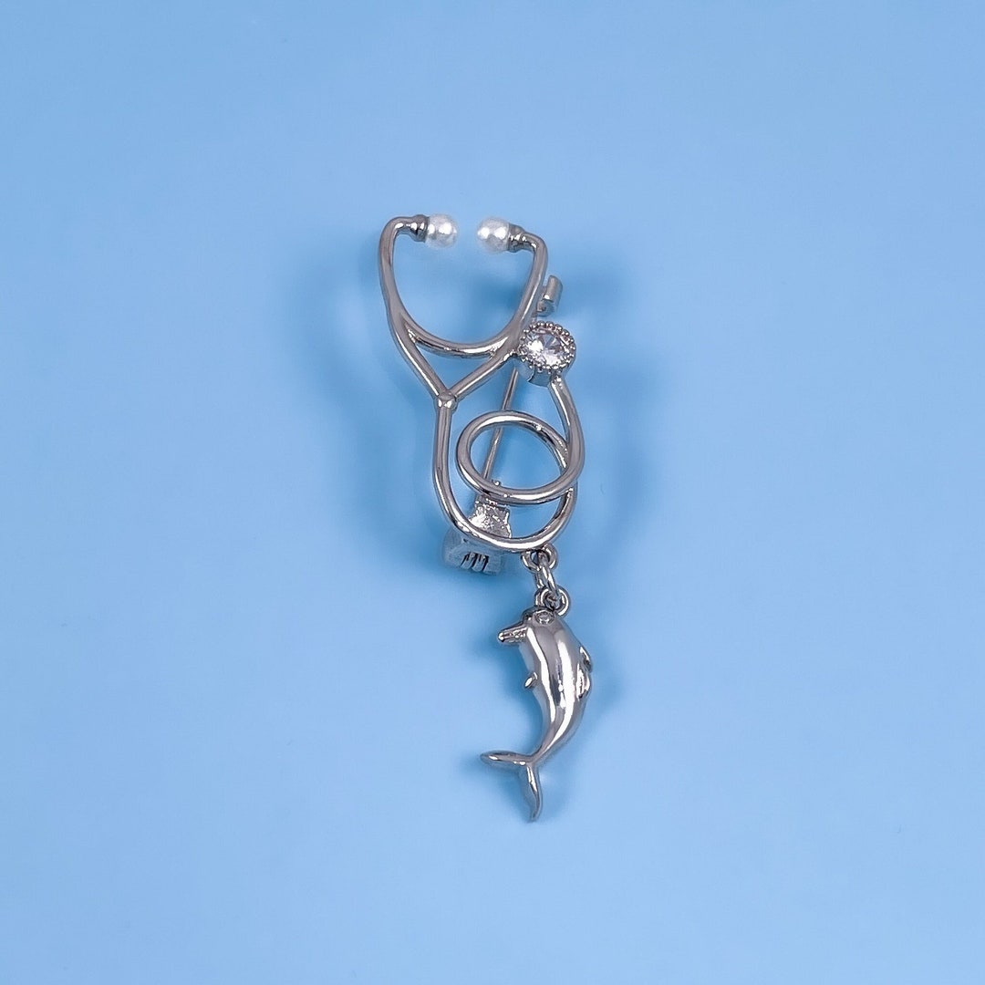 Dainty Dolphin Stethoscope Pin, Medical Professional Gift, Nurse Doctor ...