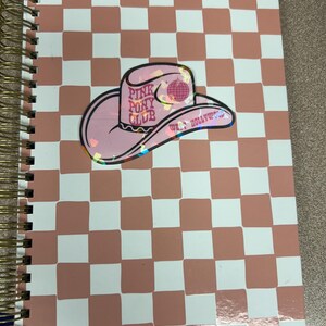 Holographic Pink Pony Club Cowboy Hat Stickers and Bumper Sticker - Etsy