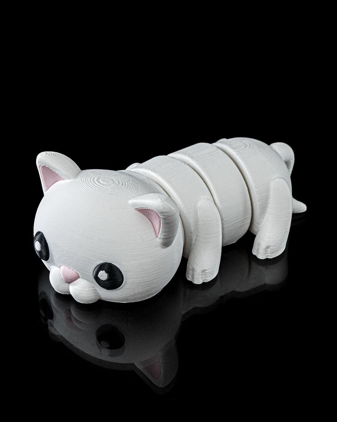 3d-printed Articulated Flexi Cat Keychain, Backpack Accessory - Etsy