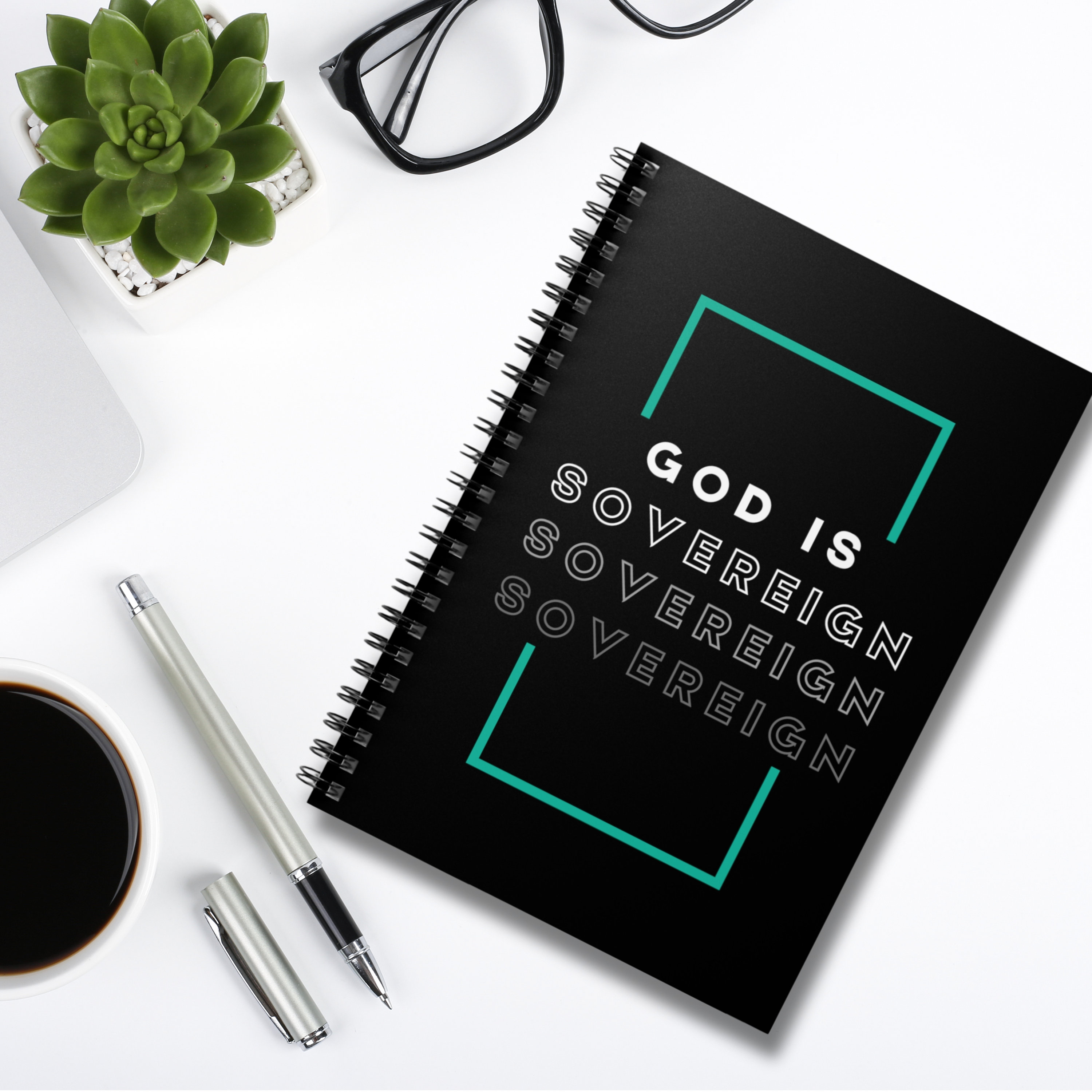 God is Sovereign Notebook, Inspirational Faith Design, 118 Ruled Pages ...