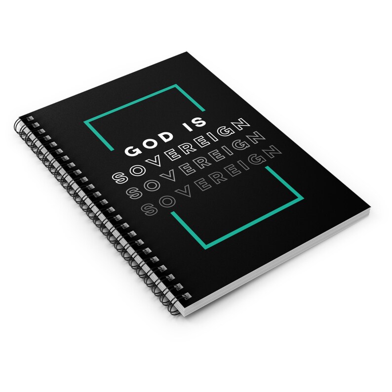 God is Sovereign Notebook, Inspirational Faith Design, 118 Ruled Pages ...