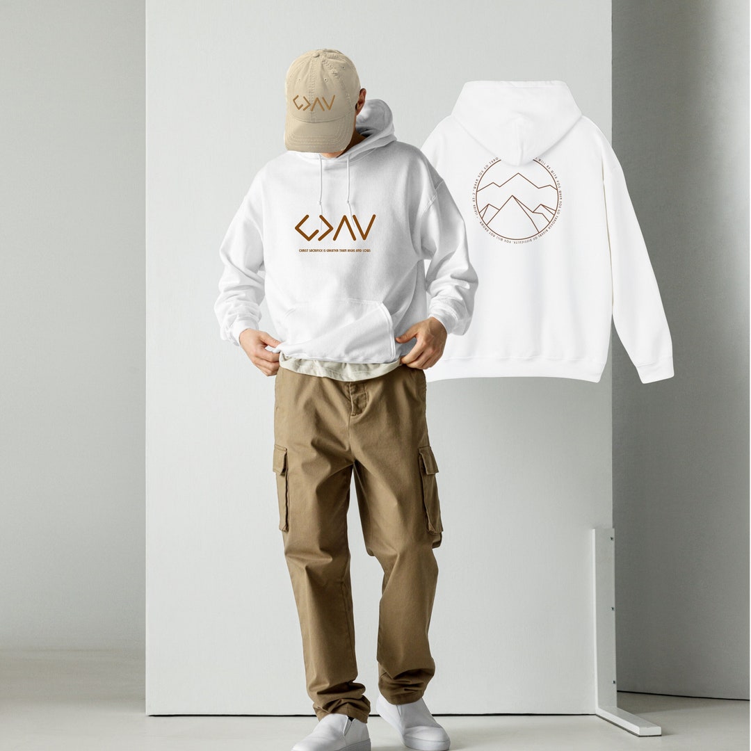 Hooded Sweatshirt, God Christ is Greater Hoodie, Christ Sacrifice is ...