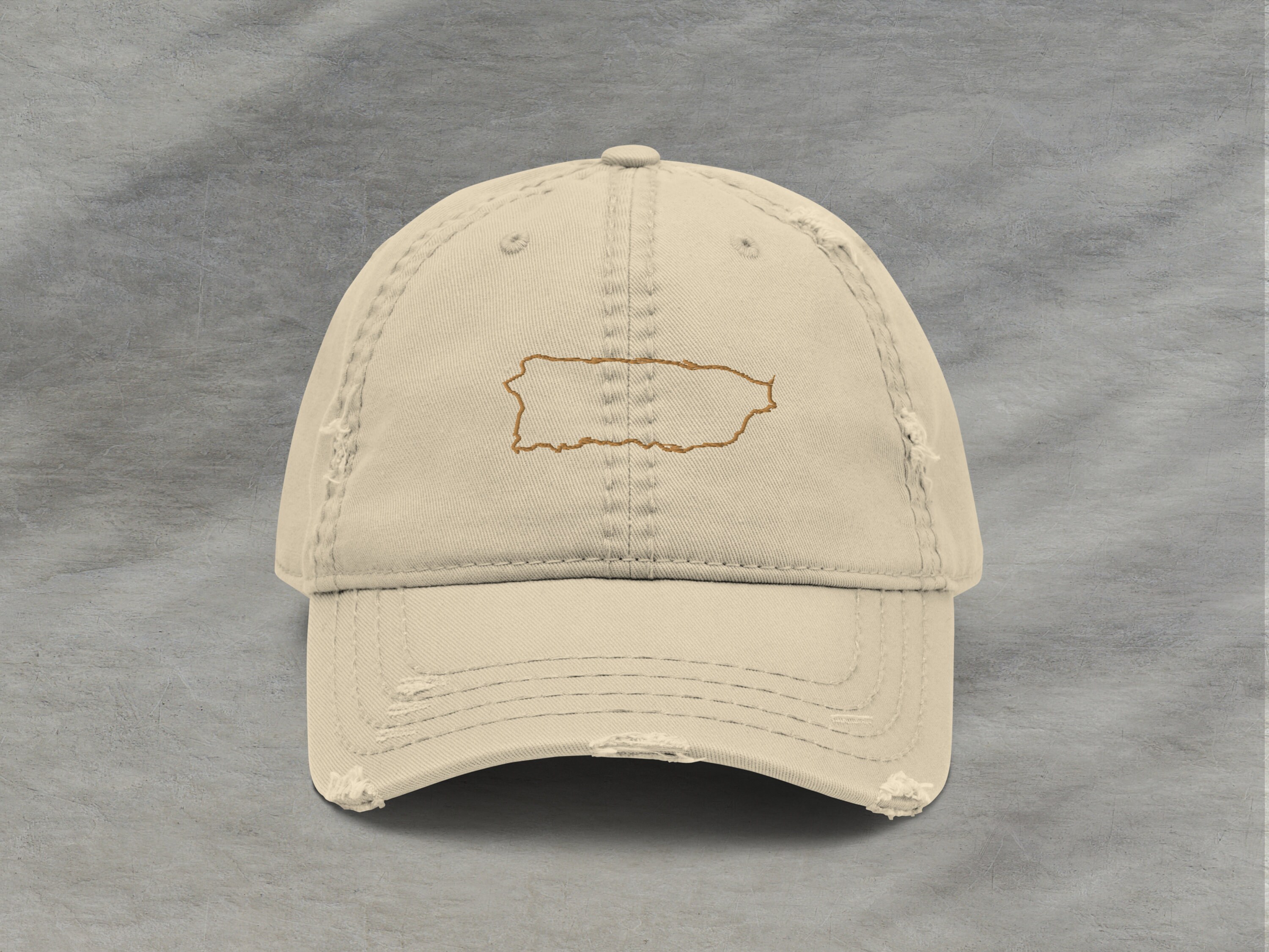 Vintage Embroidered Puerto Rico Map Unisex Cap, Gift for Homesick Proud ...